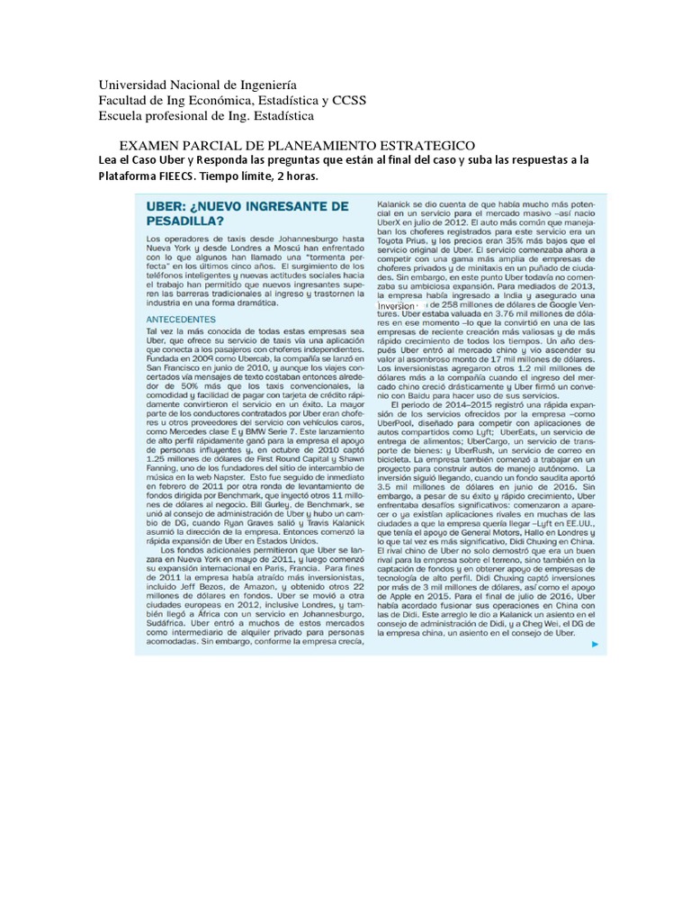 Examen Parcial de Planeamiento Estrategico-- 2021-1 | PDF