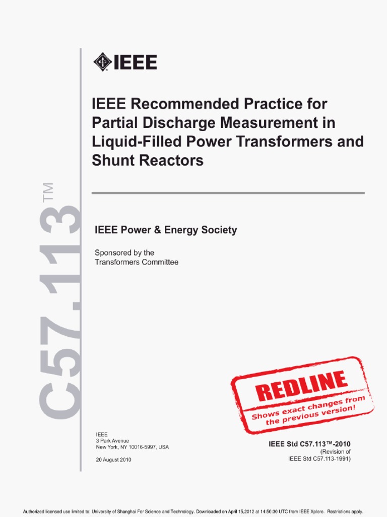Ieee C57 113-2010 | PDF