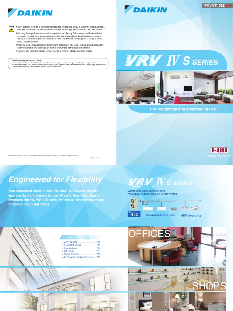 VRV IV S Catalogo | PDF | Electric Motor | Manufactured Goods