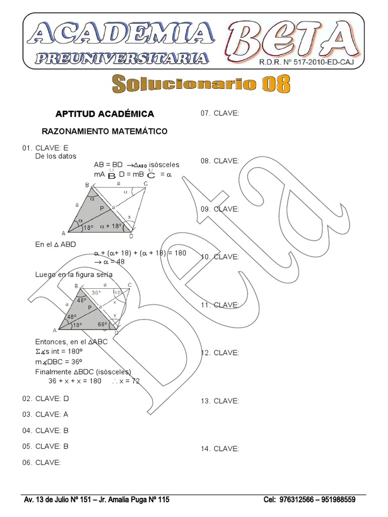 Solucionario 08 | PDF