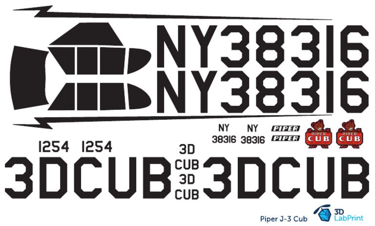 3DLabPrint-Piper-J-3-CUB-decal-sheet | PDF