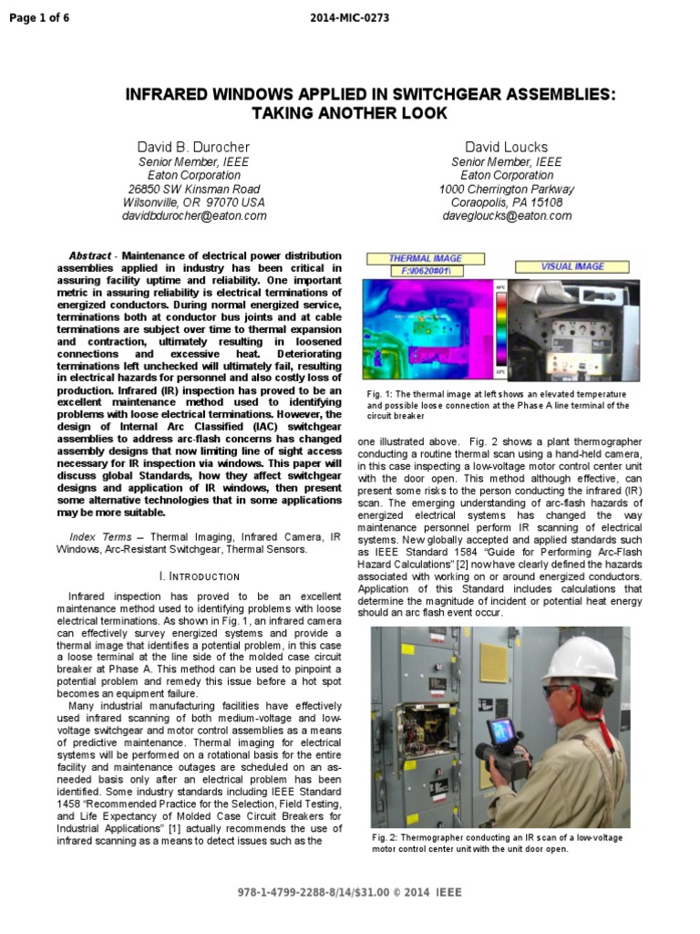Infrared Windows Applied in Switchgear Assemblies | PDF | Infrared ...
