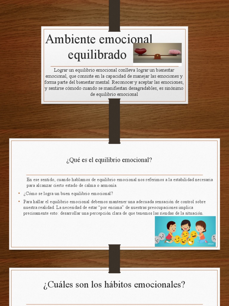 Ambiente emocional equilibrado | PDF