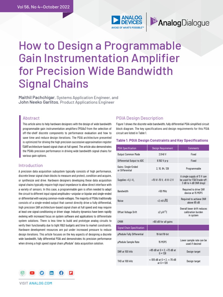(App Note) How To Design A Programmable Gain Instrumentation Amplifier ...