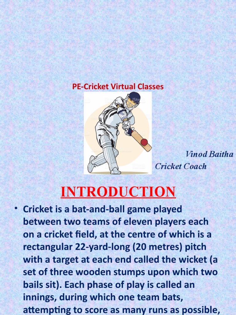 Types of Out in Cricket | PDF | Cricket | Team Sports
