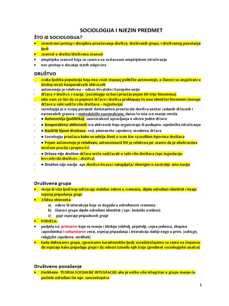 Skripta Socio Cijela | PDF