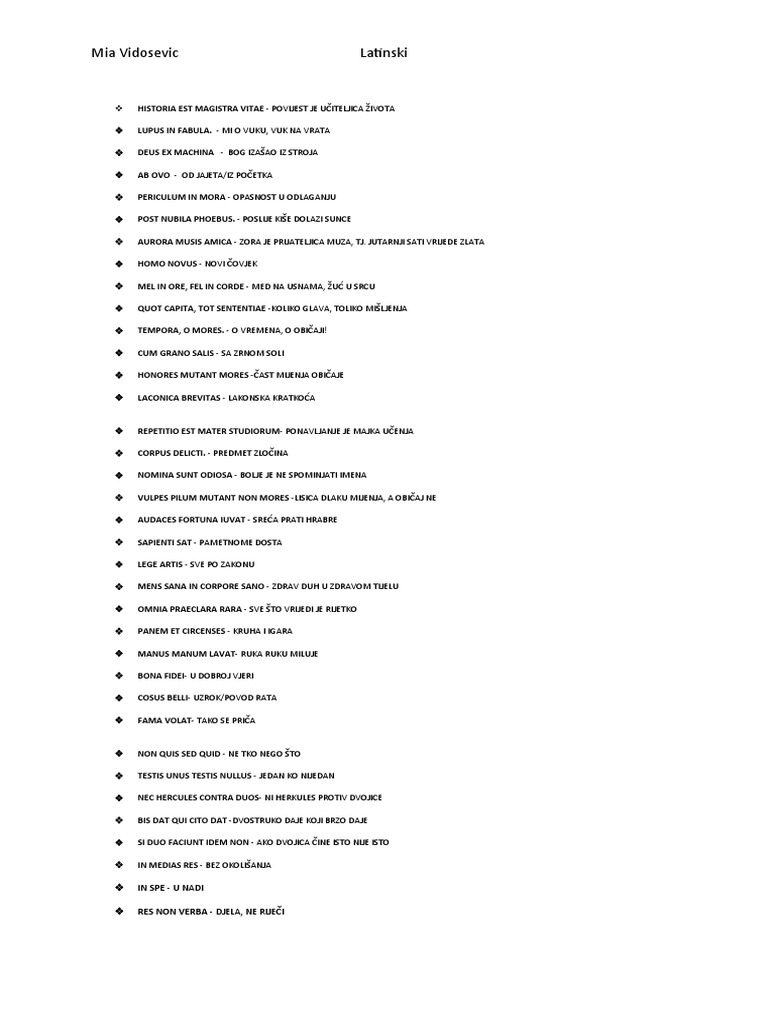Latinski Za Pravnike | PDF