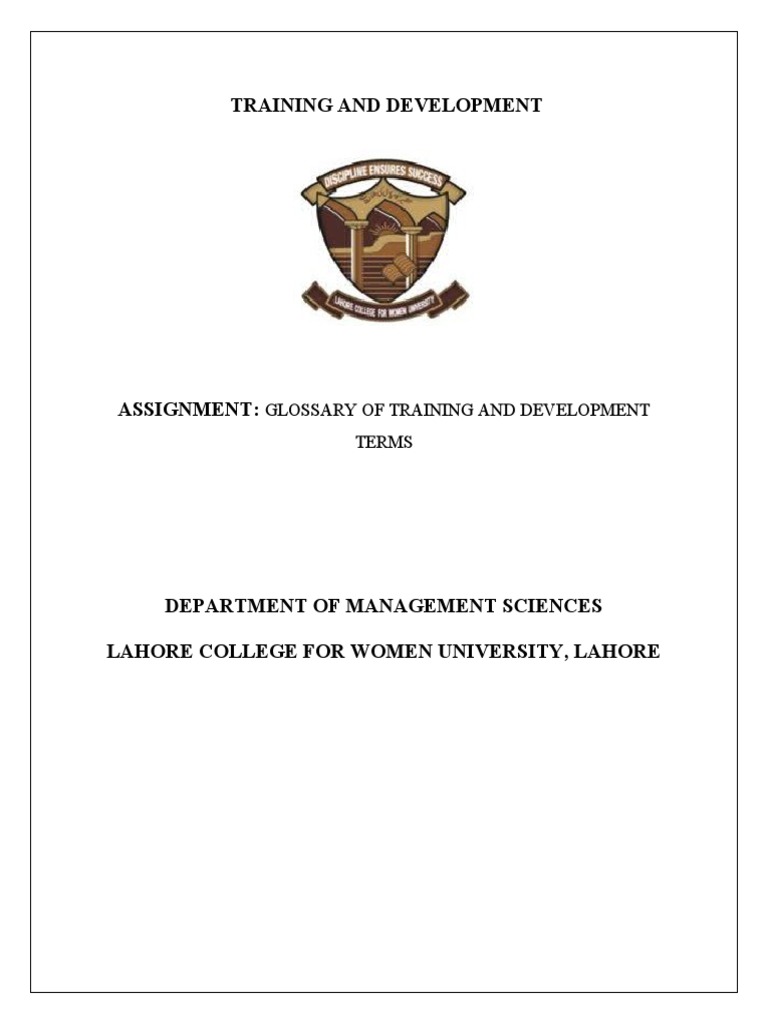 Glossary of Training and Development Terms | PDF | Learning ...