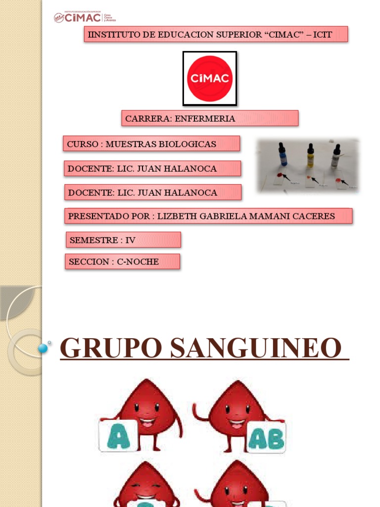 Diapositivas de Muestra Biologica | PDF | Tipo de sangre | Anatomia animal