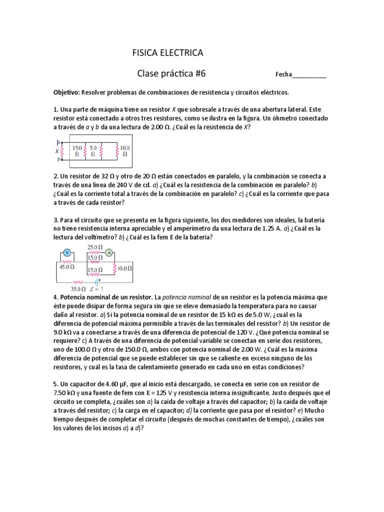 Practica de Fisca | PDF | Resistor | Condensador