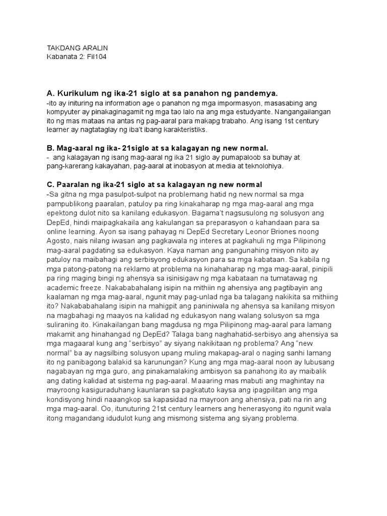 Takdang Aralin BLG 2 | PDF