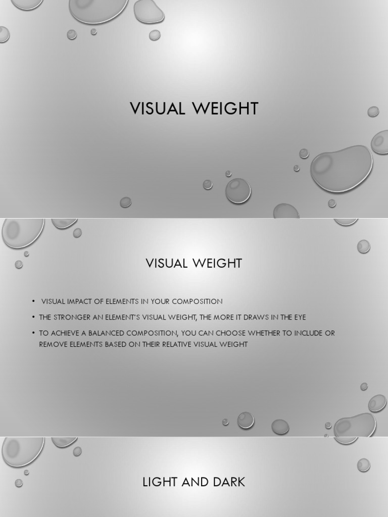 Visual Weight | PDF | Composition (Visual Arts) | Light