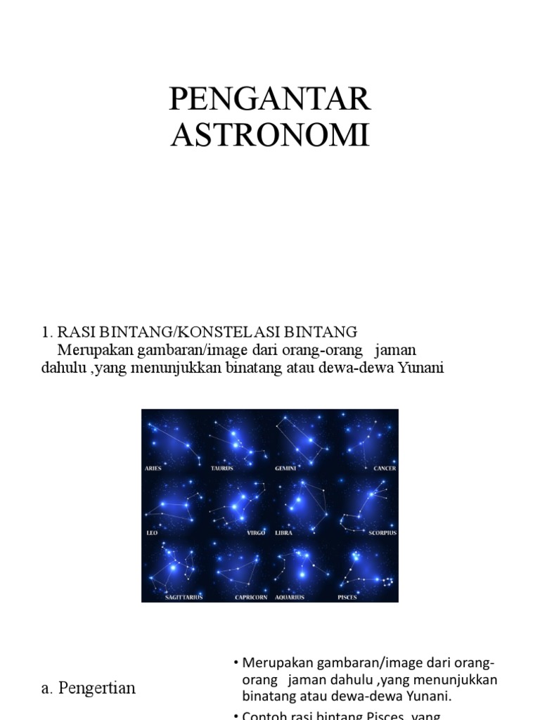 Rasi Bintang dan Jarak Bintang dalam Astronomi | PDF