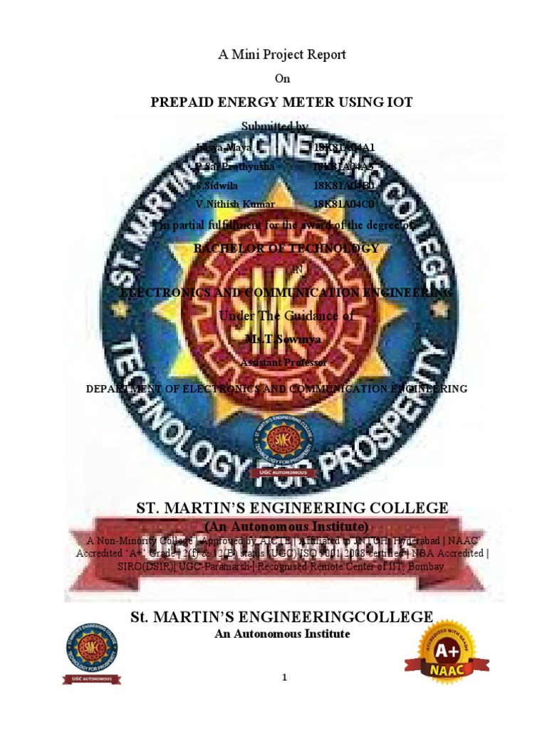 Prepaid Energy Meter Using Iot Pdf Relay Microcontroller