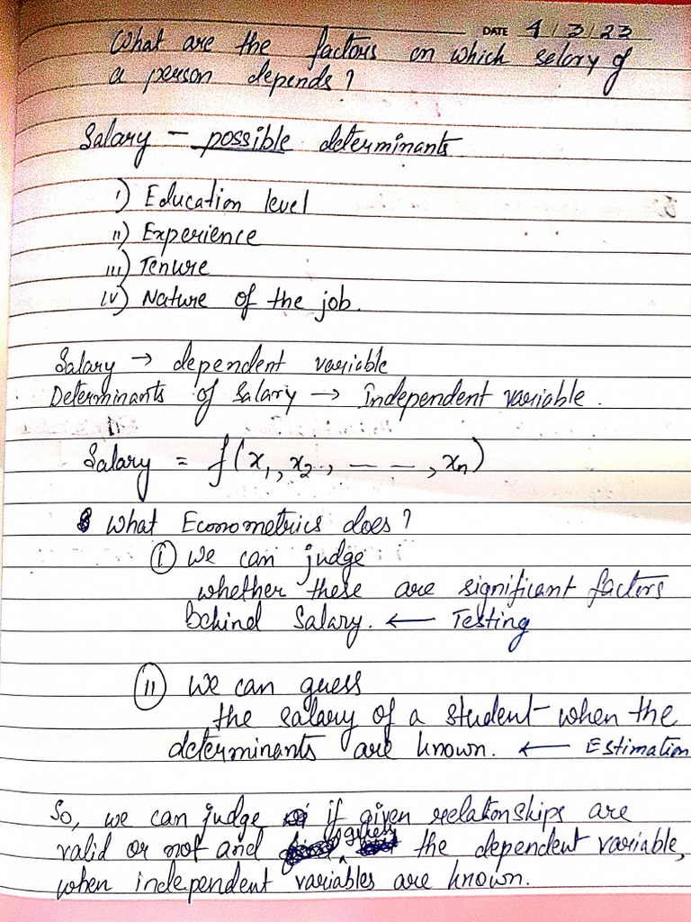 Econometrics Notes | PDF