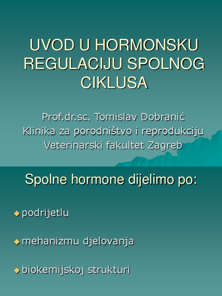 Hormonalna Regulacija Spolnog Ciklusa | PDF