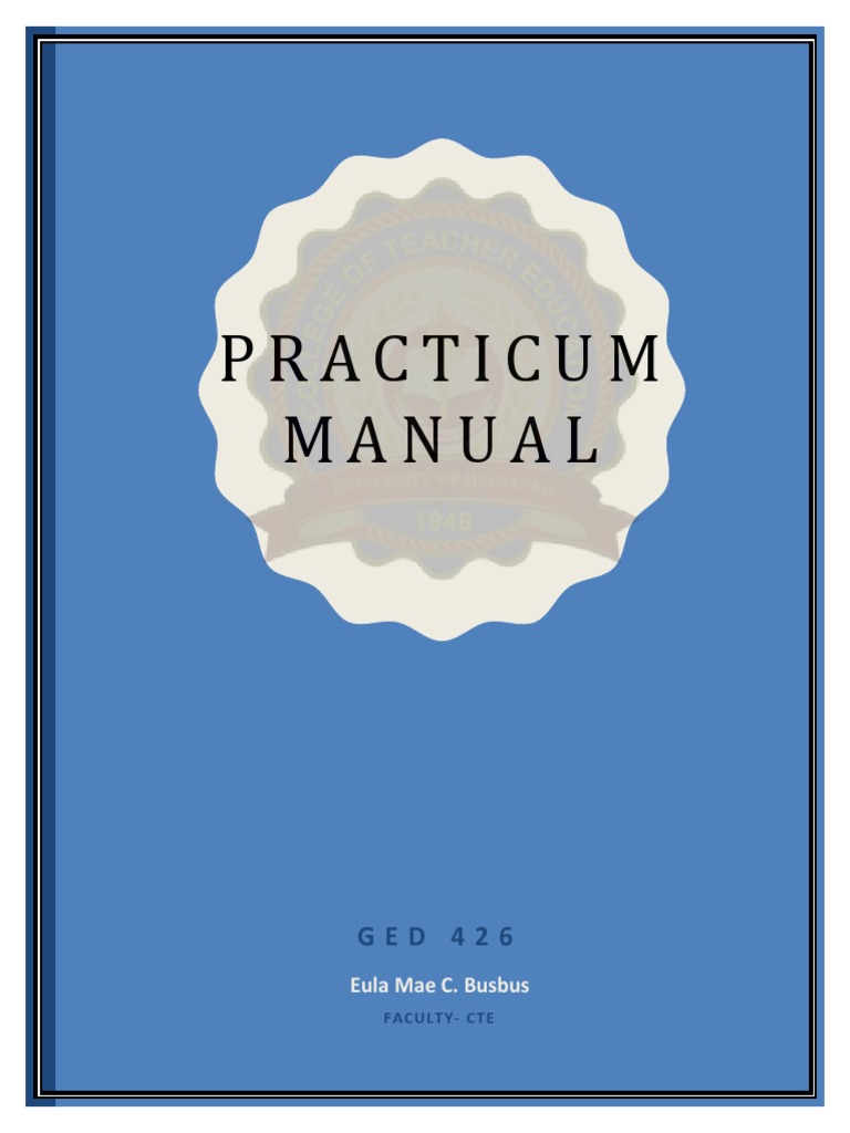 Practicum Manual | PDF | Teachers | Educational Technology