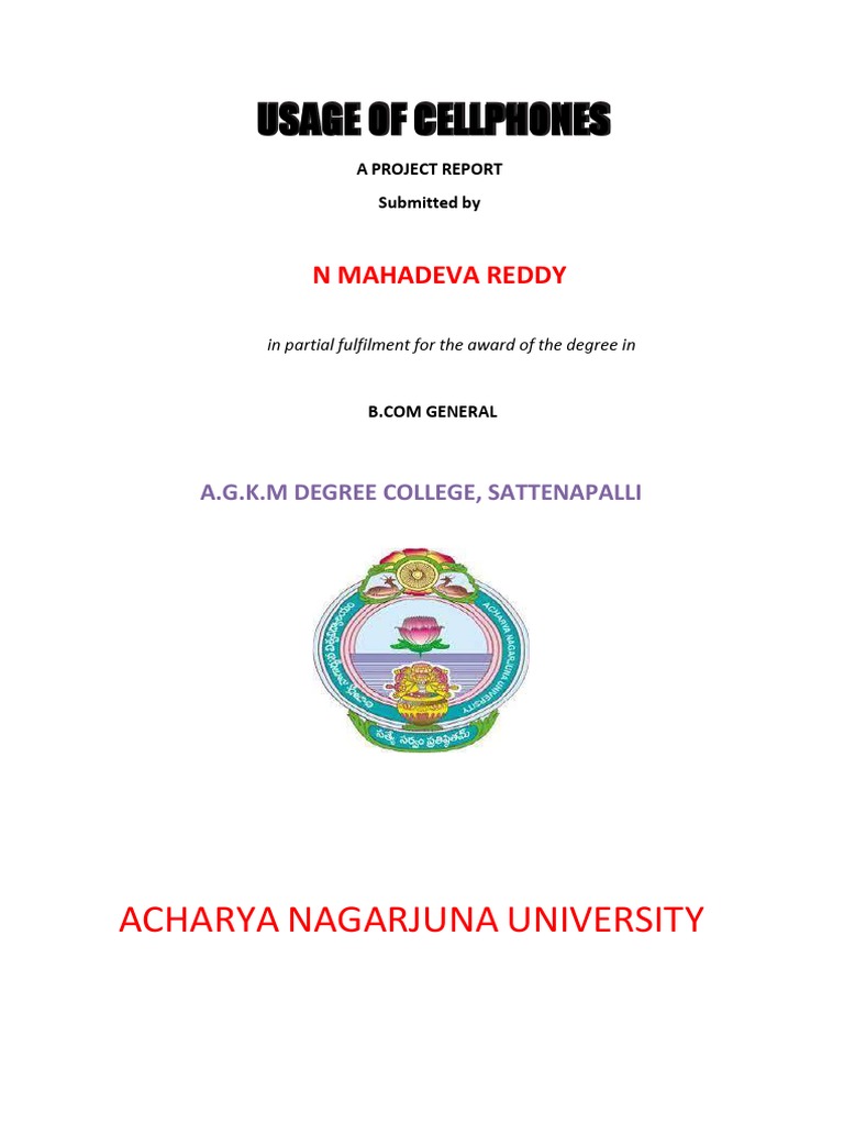 Mobile Phone Usage Project Report | PDF | Mobile Phones | Sampling ...