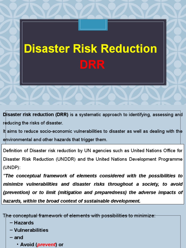 UNIT 4 Disaster Risk Reduction Disaster Management | PDF | Hazards ...