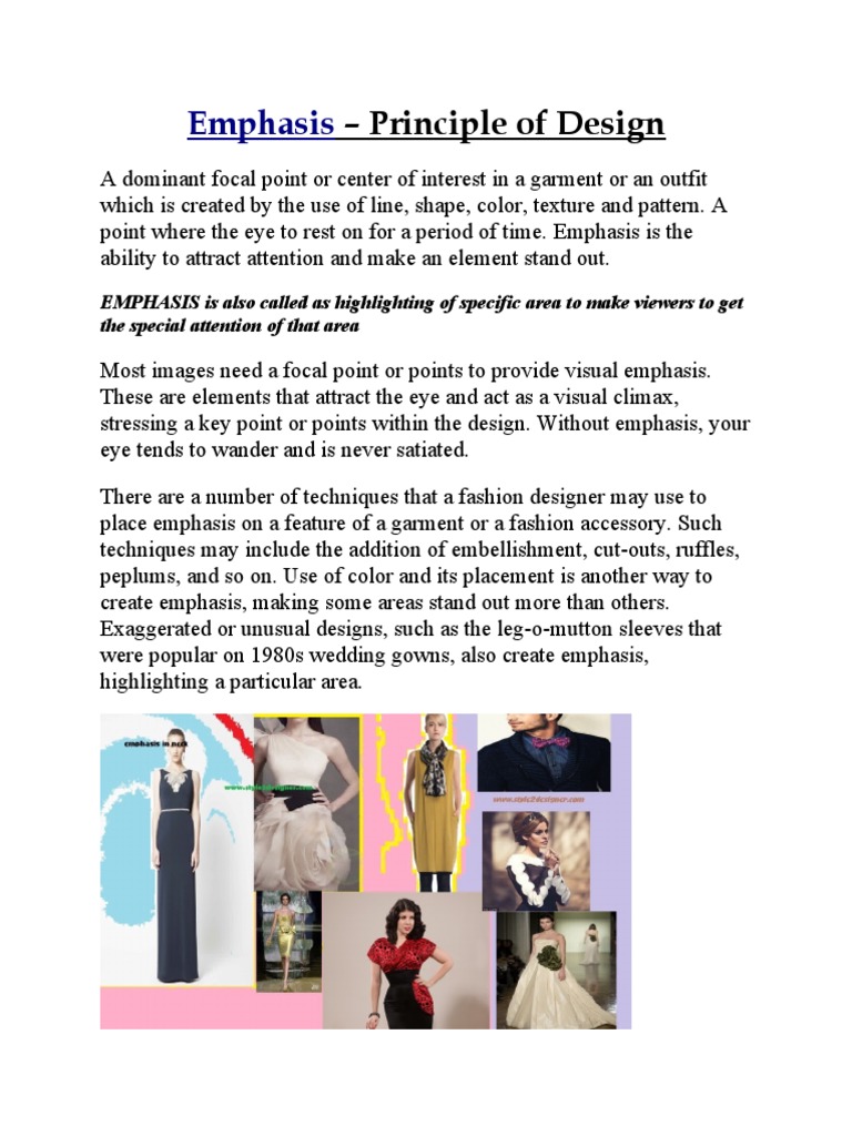Emphasis 2021 | Download Free PDF | Composition (Visual Arts) | Fashion