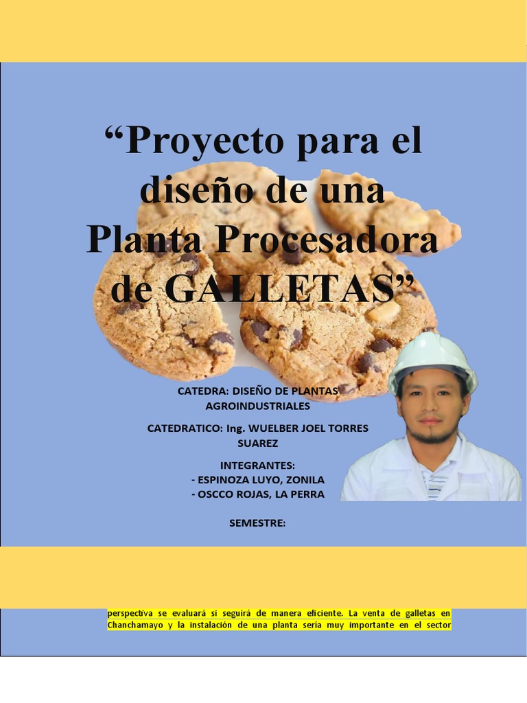 Proyecto de Diseño de Planta de Galletas | PDF | Panes | Petróleo