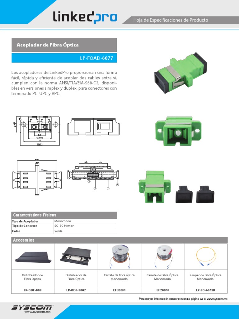 Hoja de Especificaciones LP-FOAD-6077 | PDF