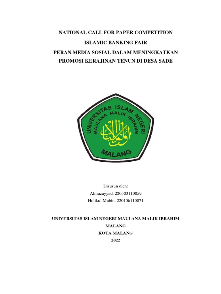 National Call For Paper Competition Islamic Banking Fair Peran Media ... National Call For Paper Competition Islamic Banking Fair Peran Media ...