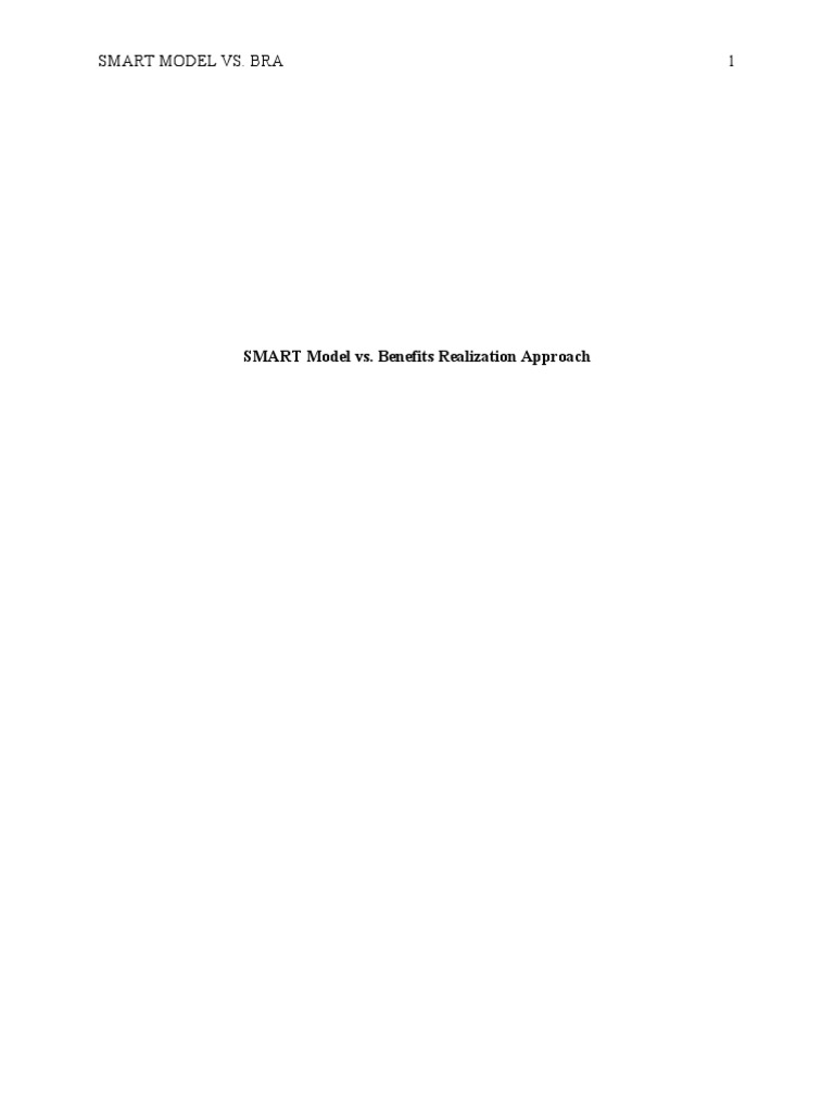 Smart Vs Bra Model Pdf Project Management Goal 1079