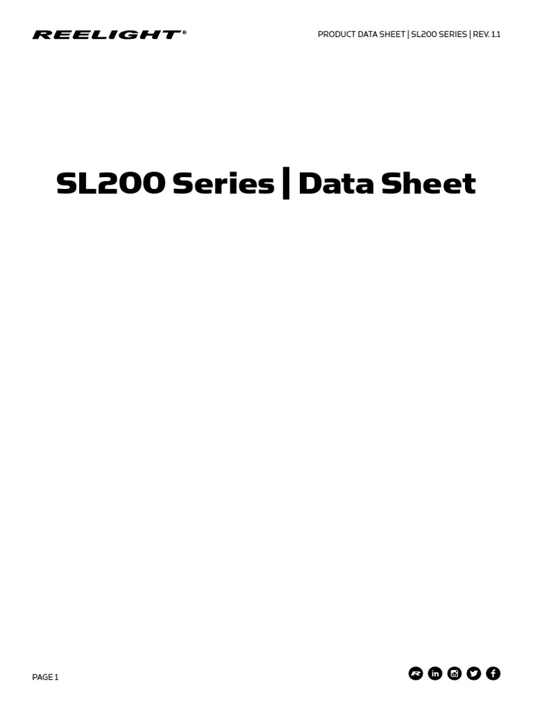 SL200 Series Bike Light Specs | PDF