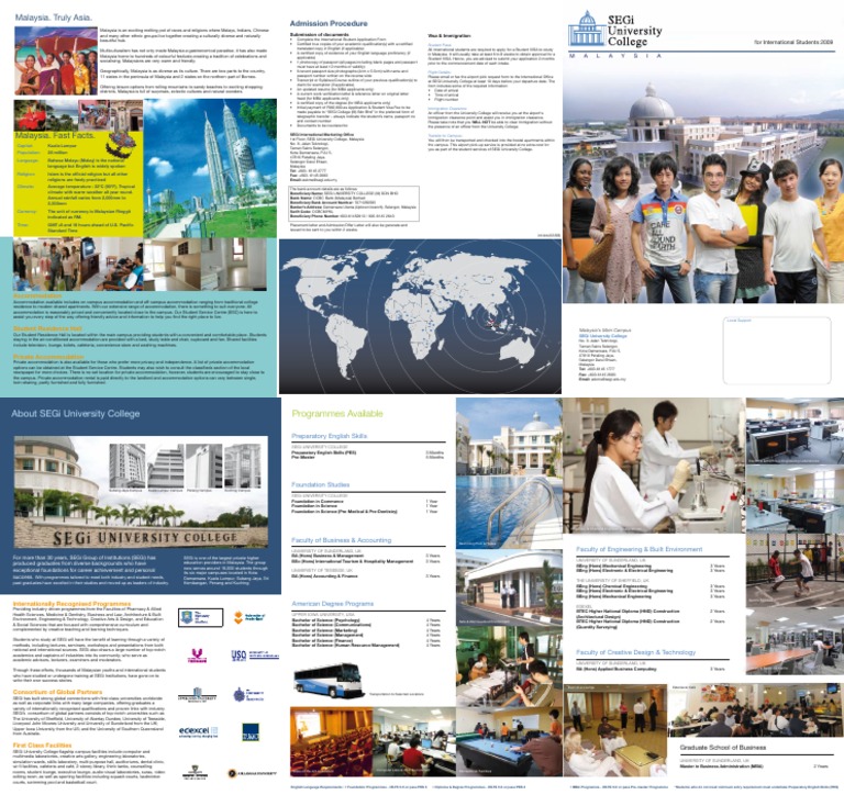 International Student Leaflet | PDF | Malaysia | Master Of Business ...