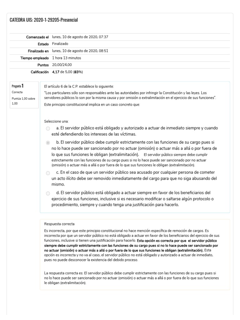 Examen Cátedra Uis - Componente 1 y 2 | PDF | Constitución | Toreo