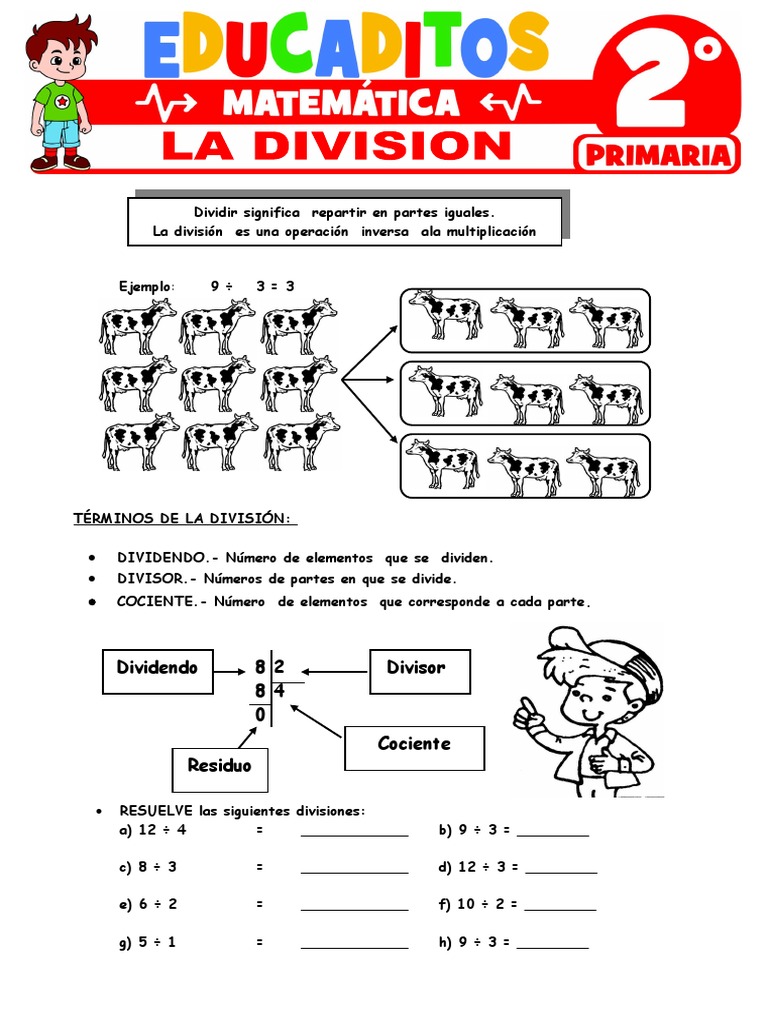 La Division para Segundo Grado de Primaria | PDF | División ...