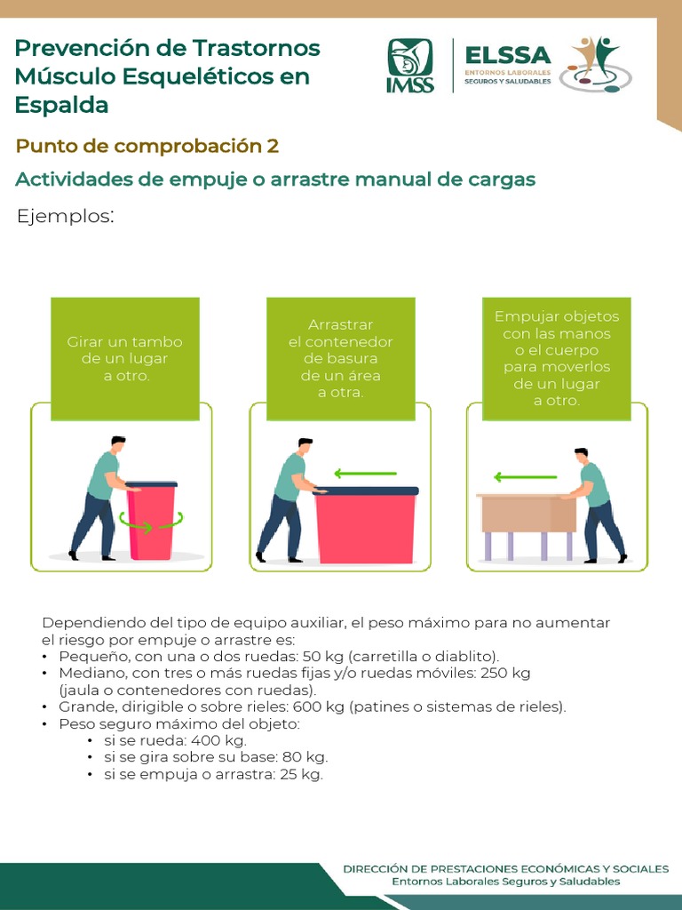 Actividades de Empuje o Arrastre Manual de Cargas | PDF