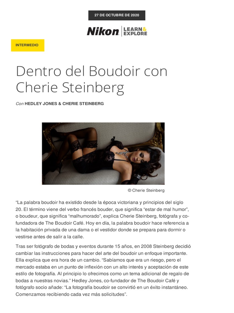 Dentro Del Boudoir Con Cherie Steinberg | PDF | Diodo emisor de luz