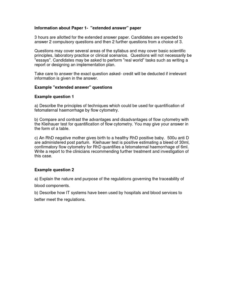 Blood Transfusion Exam Preparation Guide | PDF | Blood Transfusion ...