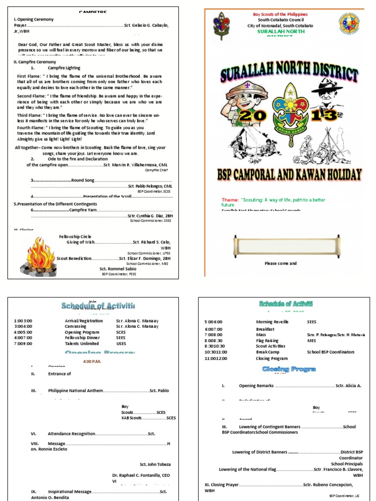 Sample Scout Program | PDF