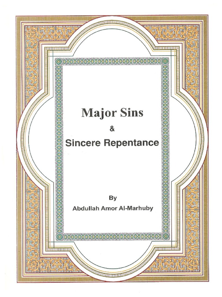 Major Sins Sincere Repentance | PDF