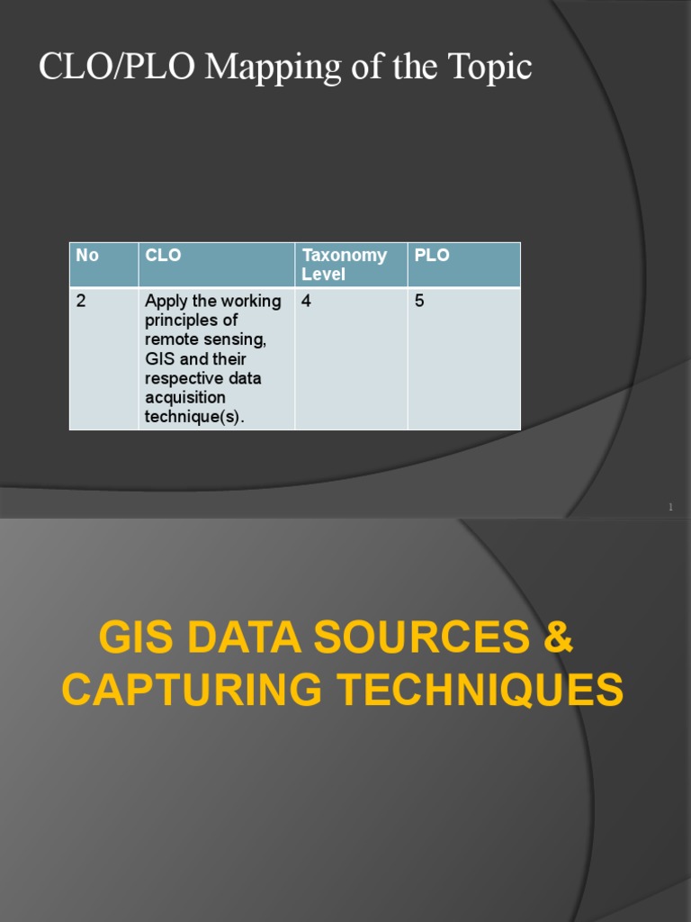 Data Sources and Capturing Techniques | PDF | Geographic Information ...