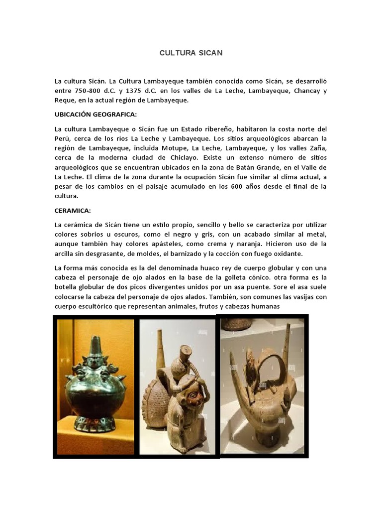 Cultura Sican | PDF | Arte