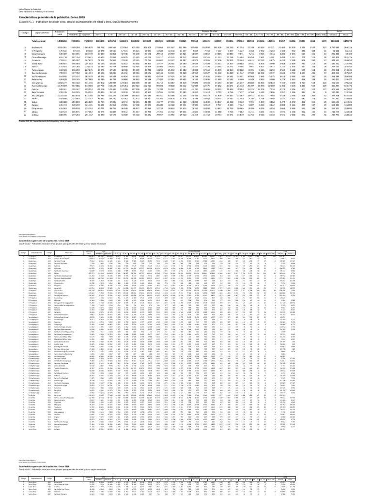 Censo Guatemala 2018 | PDF