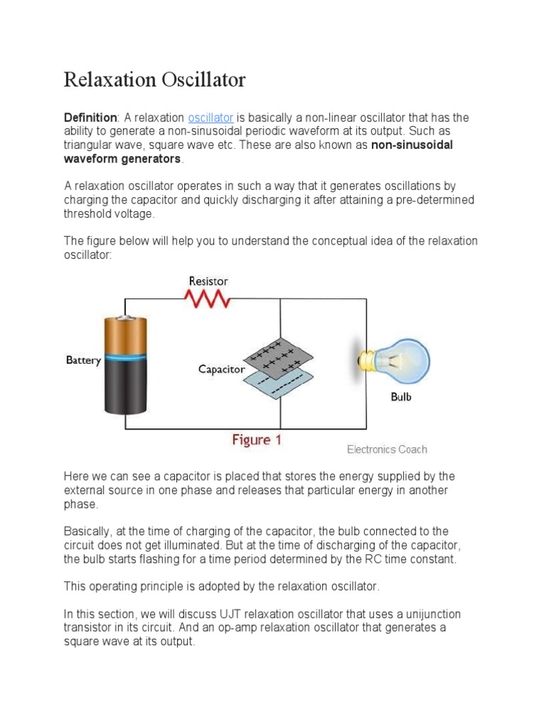 Relaxation Oscillator | PDF | Electronic Oscillator | Operational Amplifier