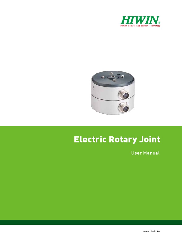 Electric Rotary Joint User Manual | PDF | Screw | Machines