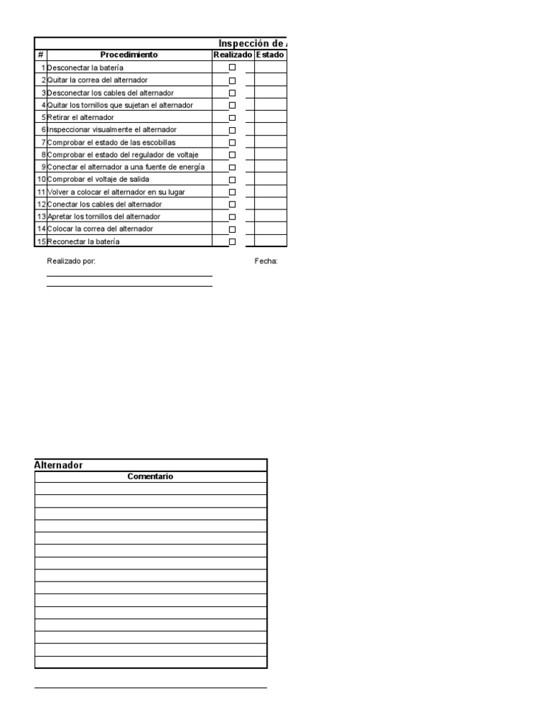CheckList - Alternator | PDF | Electricidad | Electromagnetismo