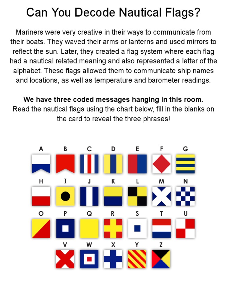 Nautical Flag Worksheet | PDF