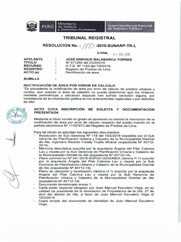 Resolucion 1789-2018-SUNARP-TR-L | PDF