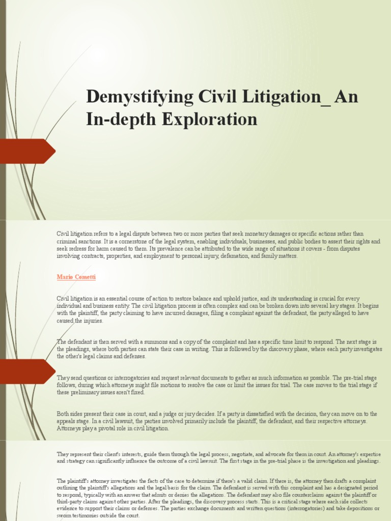 Mario Cometti | PDF | Lawsuit | Trials