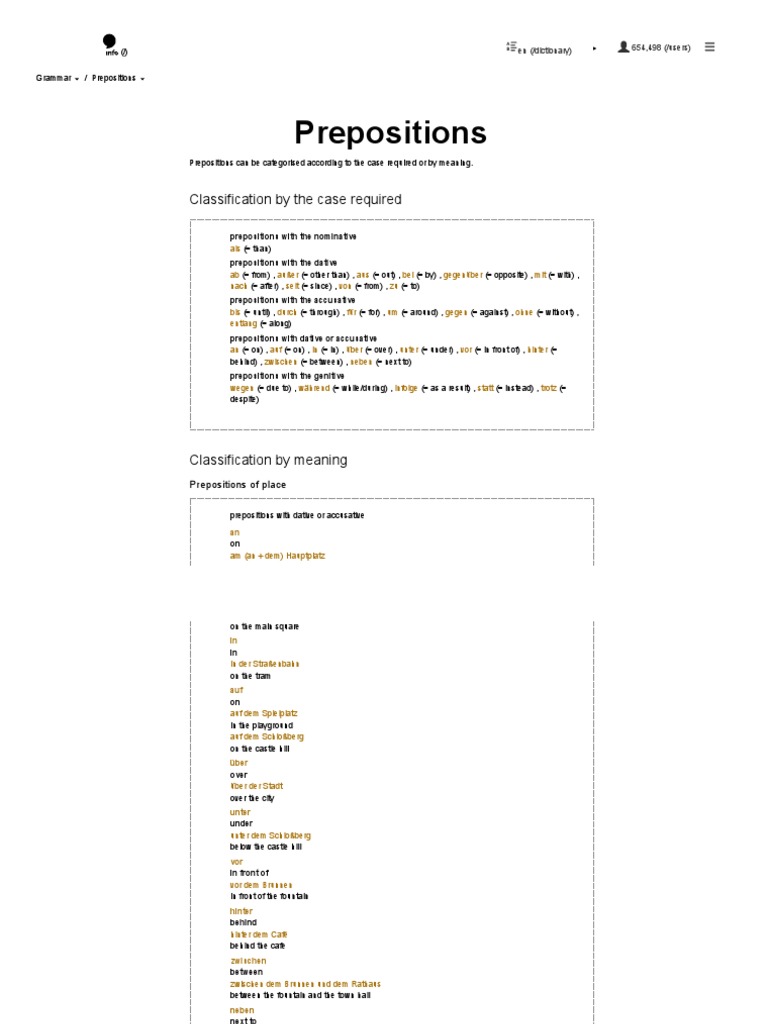 Prepositions Grammar Deutsch Info Pdf Cognitive Science Interpretation Philosophy 