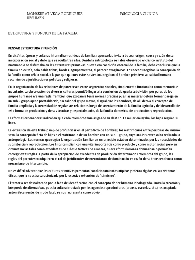 RESUMEN. Estructura y Funcion de La Familia MVR | PDF | Familia ... RESUMEN. Estructura y Funcion de La Familia MVR | PDF | Familia ...