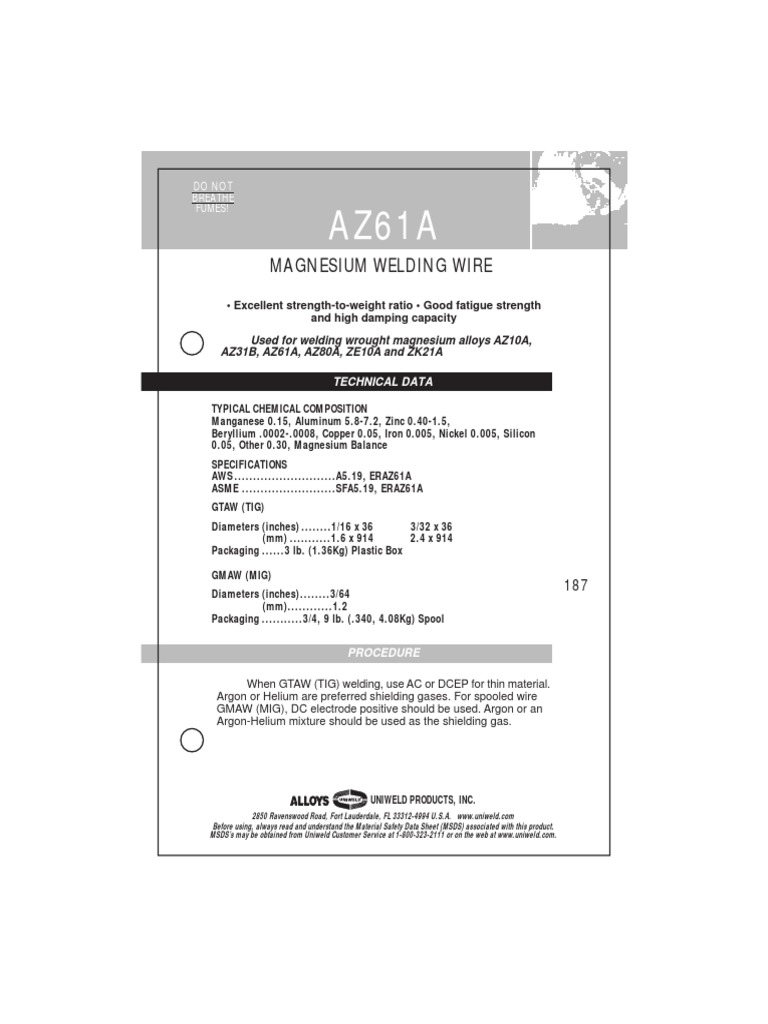 Magnesium Welding Guide | PDF | Stainless Steel | Construction