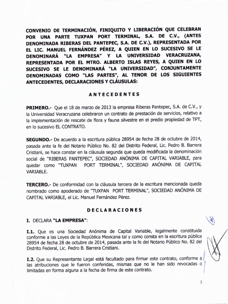 Ejemplo de cláusula de terminación anticipada | PDF | Daños y perjuicios | Justicia